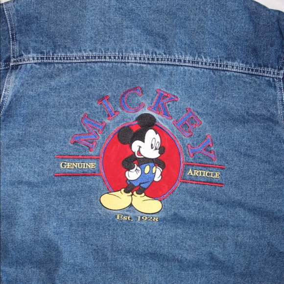 Disney | Jackets & Coats | Vintage Denim Mickey Mouse Jacket | Poshmark